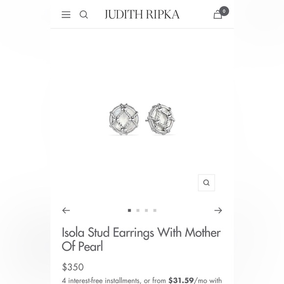 Judith Ripka | Accessories | Judith Ripka Mother Of Pearl Stud Earrings ...